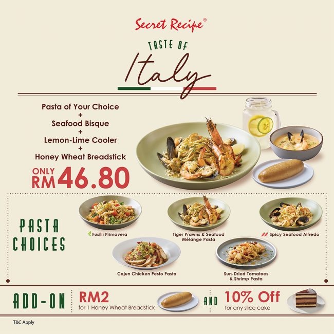 Secret Recipe Taste of Italy - Central Market Kuala Lumpur
